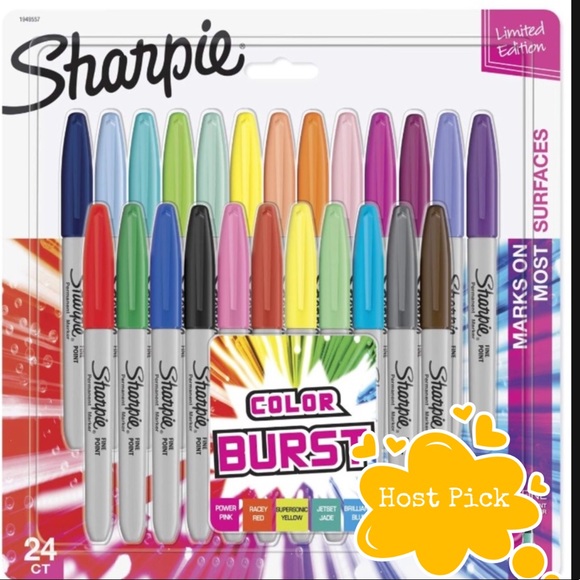 Office | Color Burst 24 Fine Point Limited Edition Sharpies | Poshmark